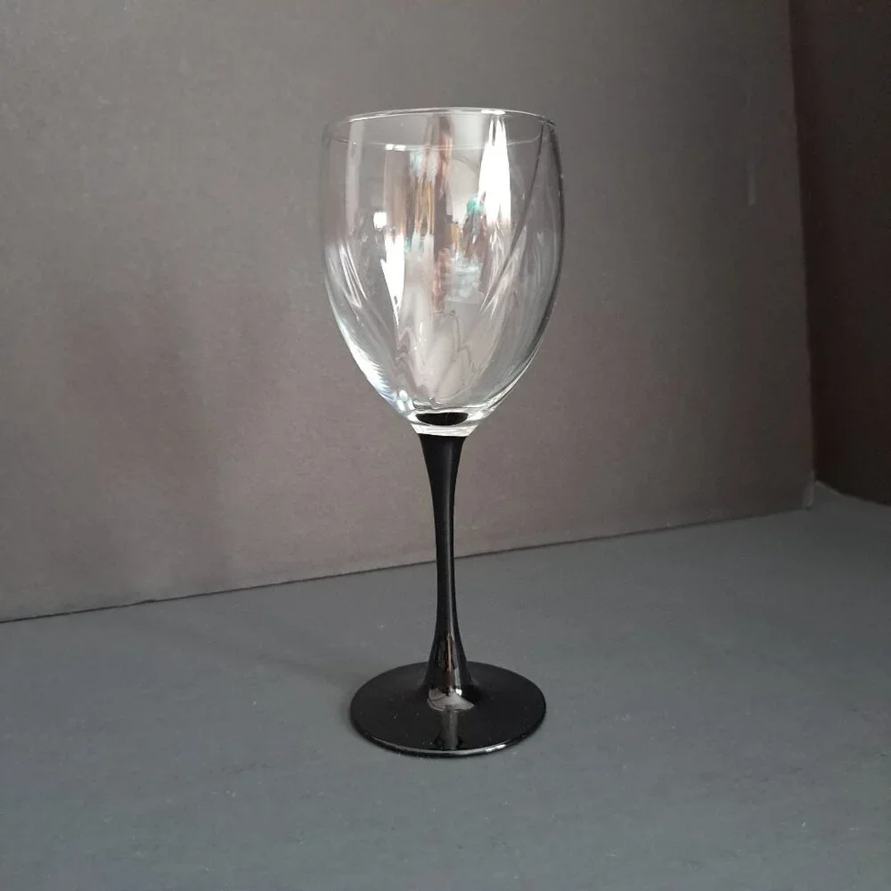 Cristal D'Arques | Other | Cristal Darques Astra Goblet Black Stem ...